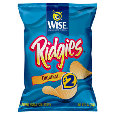 Wise Ridgies Original Flavored Ridged Potato Chips, 3 oz - The Fresh Grocer