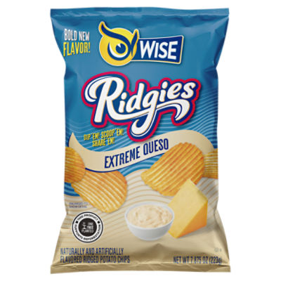 Wise Ridgies Extreme Queso Ridged Potato Chips, 7.875 oz - The Fresh Grocer
