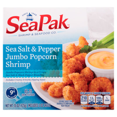 SeaPak Sea Salt & Pepper, Jumbo Popcorn Shrimp