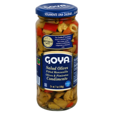 Goya Pitted Manzanilla Olives & Pimientos, Salad Olives
