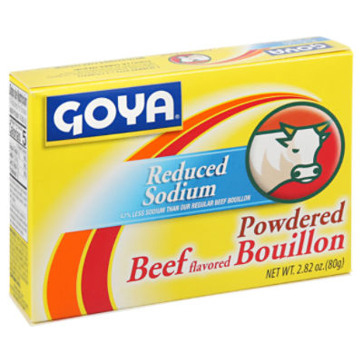 Goya Reduced Sodium Beef Flavored Powdered Bouillon, 2.82 oz