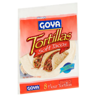 Goya Soft Tacos Flour Tortillas, 8 count, 12.65 oz - ShopRite