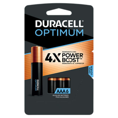 Duracell Optimum 1.5 V AAA Alkaline Batteries, 6 count - ShopRite