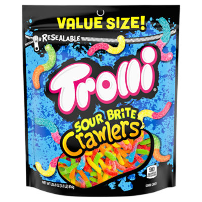 Trolli Sour Brite Crawlers Gummi Candy Value Size, 28.8 oz - The Fresh ...