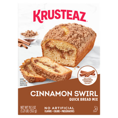Krusteaz Cinnamon Swirl Quick Bread Mix, 19.5 oz - ShopRite