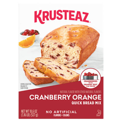 Krusteaz Cranberry Orange Quick Bread Mix 186 Oz Shoprite
