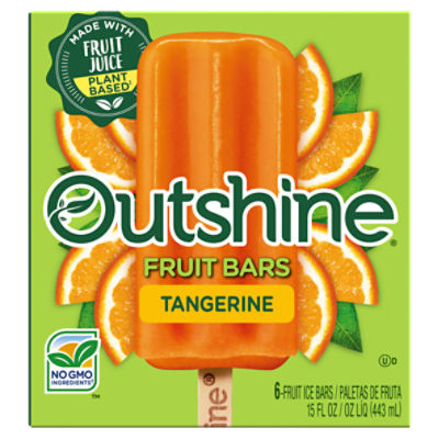 Outshine Tangerine Fruit Ice Bars, 6 count, 14.7 fl oz