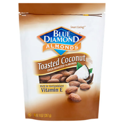 Blue Diamond Almonds Toasted Coconut Flavored Oven Roasted Almonds, 14 ...