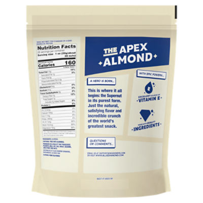 Blue Diamond Almonds Nutrition Label