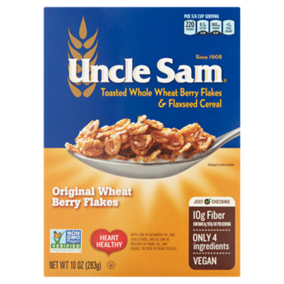 Uncle Sam Original Wheat Berry Flakes Cereal, 10 oz - ShopRite