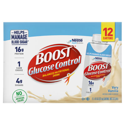Nestlé Boost Glucose Control Very Vanilla Balanced Nutritional Drink, 8 ...