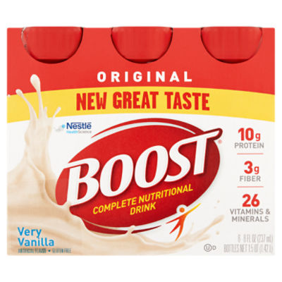 Nestlé Boost Original Very Vanilla Complete Nutritional Drink, 8 fl oz ...