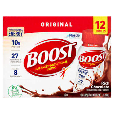Nestlé Boost Original Rich Chocolate Balanced Nutritional Drink, 8 fl ...