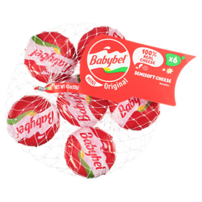 Babybel Mini Original Semisoft Cheese, 6 count, 4.5 oz