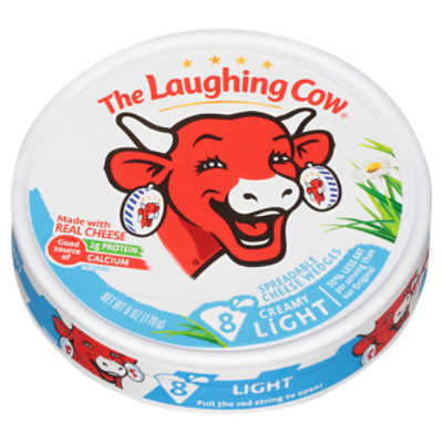 The Laughing Cow Creamy Light Spreadable Cheese Wedges, 8 count, 6 oz