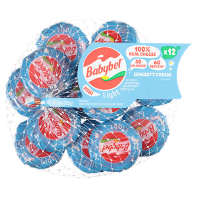 Babybel Mini Light Semisoft Cheese, 12 count, 9 oz