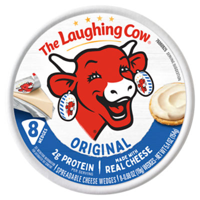 The Laughing Cow Creamy Original Spreadable Cheese Wedges, 8 count, 5.4 ...