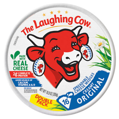 The Laughing Cow Creamy Original Spreadable Cheese Wedges Double Pack ...
