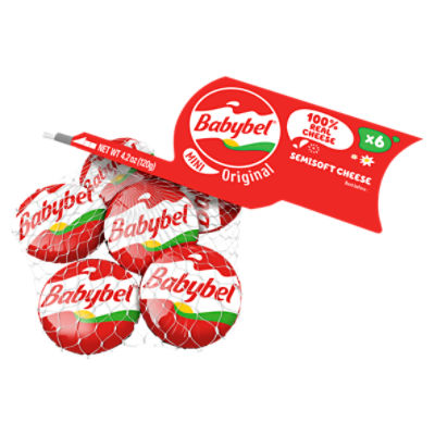 Babybel Mini Original Semisoft Cheese, 6 count, 4.2 oz