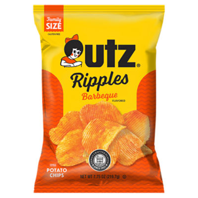 Utz Ripples Barbeque Flavored Potato Chips Family Size, 7.75 oz - The ...