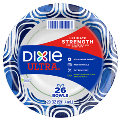 DIXIE ULTRA® HEAVY DUTY 20OZ DISPOSABLE PAPER BOWLS, 26 COUNT - ShopRite