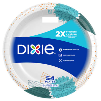 DIXIE® EVERYDAY PRINTED PAPER PLATES, 10 1/16 IN PLATES, 54CT - ShopRite