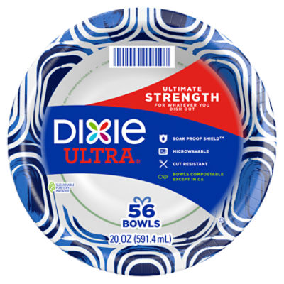 DIXIE® ULTRA PRINTED PAPER BOWLS, 20OZ BOWLS, 56CT - ShopRite