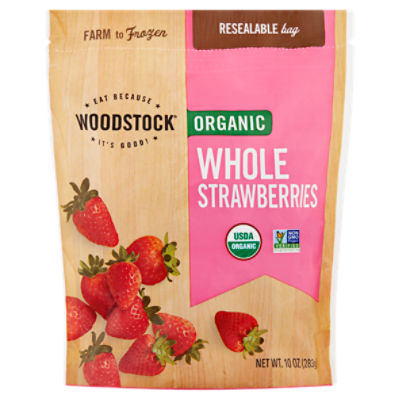 Woodstock Organic Whole Strawberries, 10 oz - ShopRite