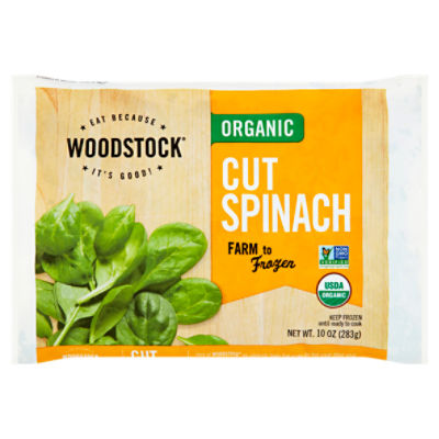 Woodstock Organic Cut Spinach, 10 oz