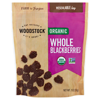 Woodstock Organic Whole Blackberries, 10 oz - ShopRite