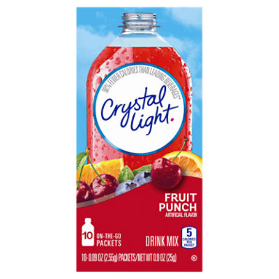 Crystal Light Fruit Punch Drink Mix, 0.09 oz, 10 count - Price Rite