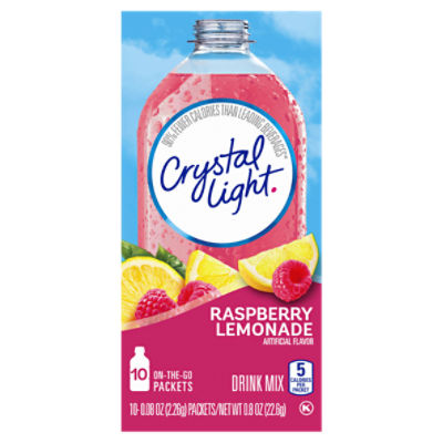 Crystal Light Raspberry Lemonade Drink Mix, 0.08 oz, 10 count - Fairway