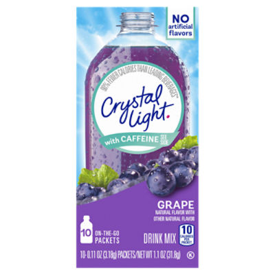 Crystal Light Grape with Caffeine Drink Mix, 0.11 oz, 10 count - ShopRite