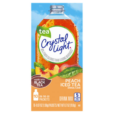 Crystal Light Peach Iced Tea Drink Mix, 0.07 oz, 10 count - The Fresh ...
