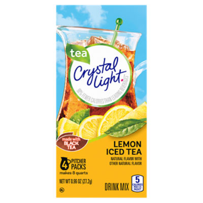 Crystal Light Lemon Iced Tea Drink Mix, 4 count, 0.96 oz - ShopRite
