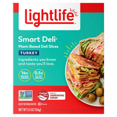 Lightlife Smart Deli Turkey Plant-Based Deli Slices, 5.5 oz