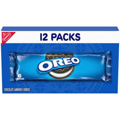 OREO Chocolate Sandwich Cookies, 12 Snack Packs (6 Cookies Per Pack) - Price Rite