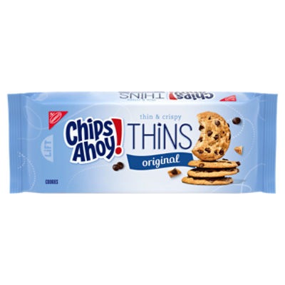 Nabisco Chips Ahoy! Thins Original Real Chocolate Chip Cookies, 7 oz ...