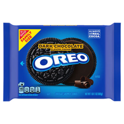 Nabisco Oreo Dark Chocolate Flavor Creme Sandwich Cookies Family Size ...