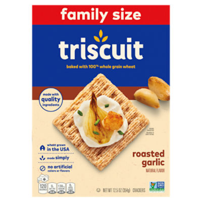 Triscuit Roasted Garlic Crackers Family Size!, 12.5 oz