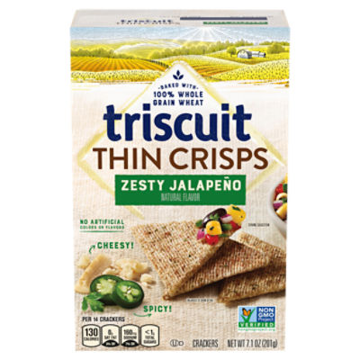 Triscuit Thin Crisps zesty Jalapeno Flavor, Crackers
