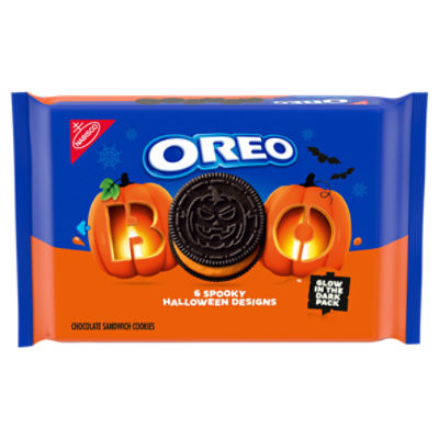 Nabisco Oreo Boo! Orange Colored Creme Chocolate Sandwich Cookies ...