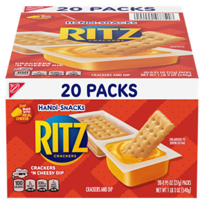 Handi-Snacks RITZ Crackers 'N Cheesy Dip Snack Packs, 20 Snack Packs ...