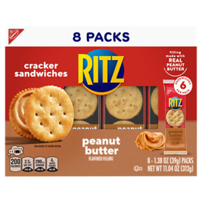 Nabisco Ritz Peanut Butter Flavored Filling Cracker Sandwiches, 1.38 oz ...