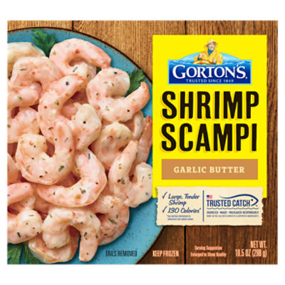 Gortons Shrimp Scampi With Garlic Butter 100 Whole Large Tail Off