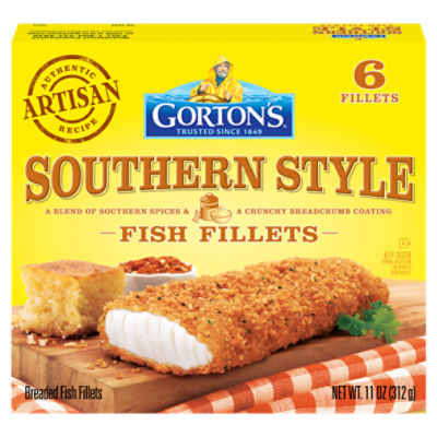 Gorton's Southern Style Artisan Fish Fillets, Wild Caught Pollock with ...