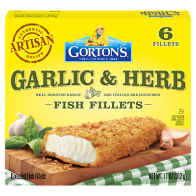 Gorton's Roasted Garlic & Italian Herb Artisan Fish Whole Fillets, Wild ...