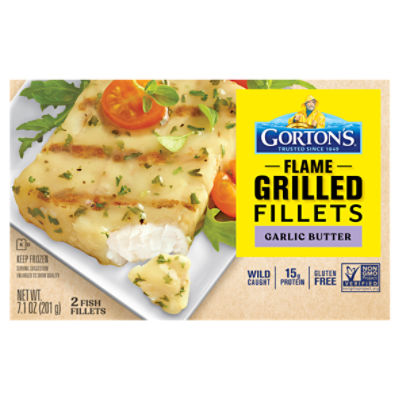 Gorton's Grilled Fish Fillets with Garlic Butter, 100% Wild Caught Pollock