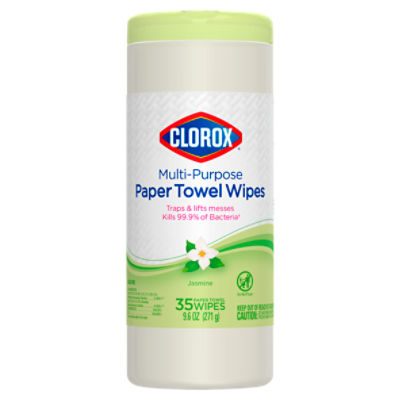Clorox Jasmine Multi-Purpose Paper Towel Wipes, 35 count, 9.6 oz
