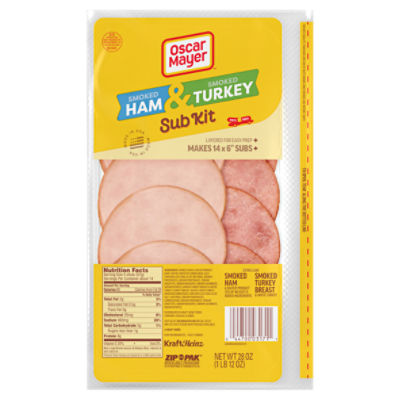Oscar Mayer Kit w/ Extra Lean Smoked Ham & Extra Lean Smoked Turkey ...